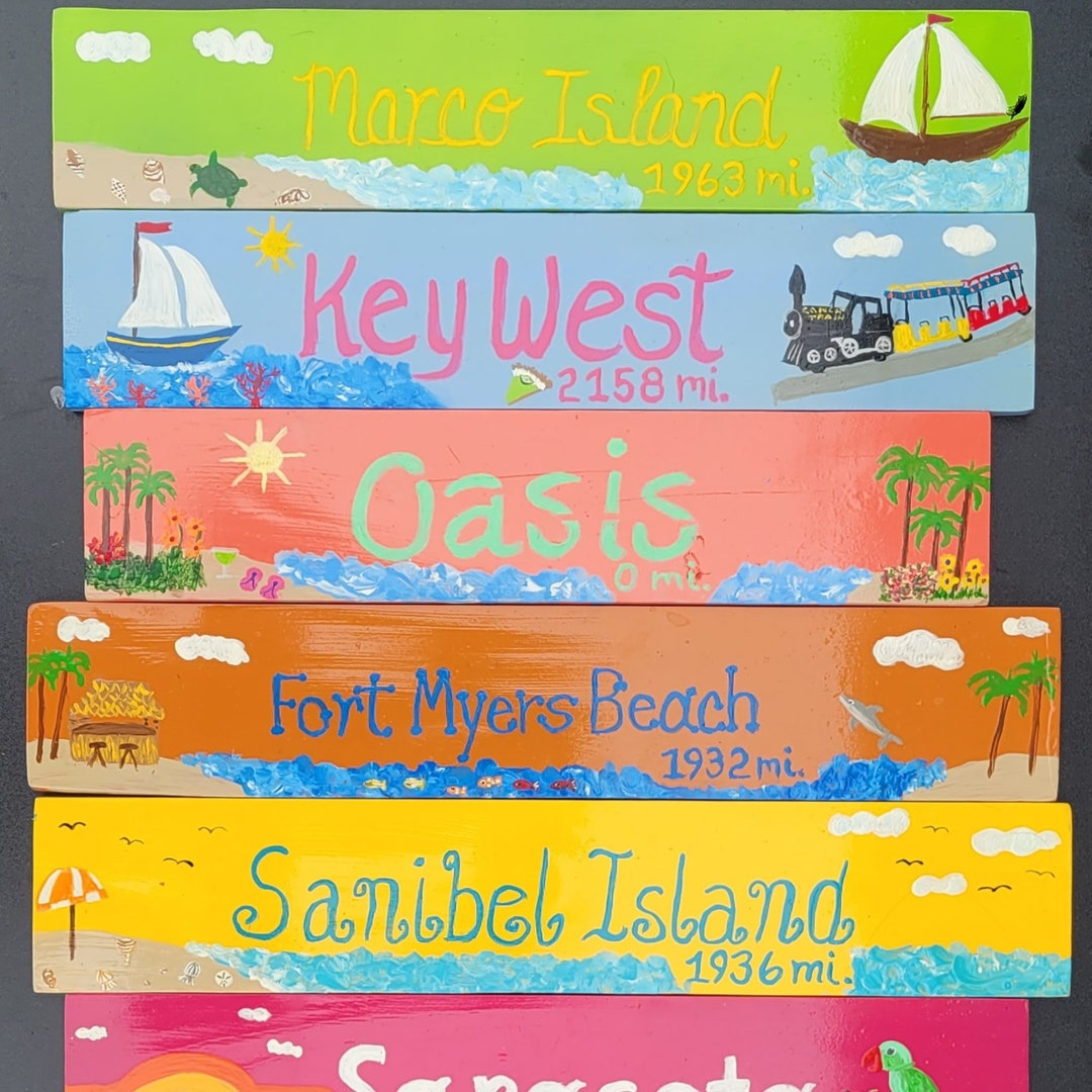 Destination Arrow Signs, Tropical Directional Arrows, Hand Made Wooden ...