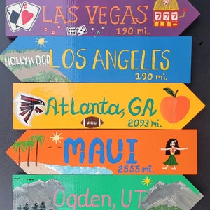 Destination Arrow Signs, Tropical Directional Arrows, Hand Made Wooden ...