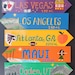 Handmade Destination Arrow Sign, Tropical Decor, Personalized Beach ...