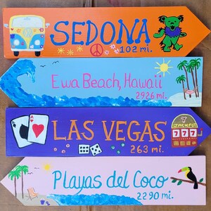 Destination Arrow Signs, Tropical Directional Arrows, Hand Made Wooden ...