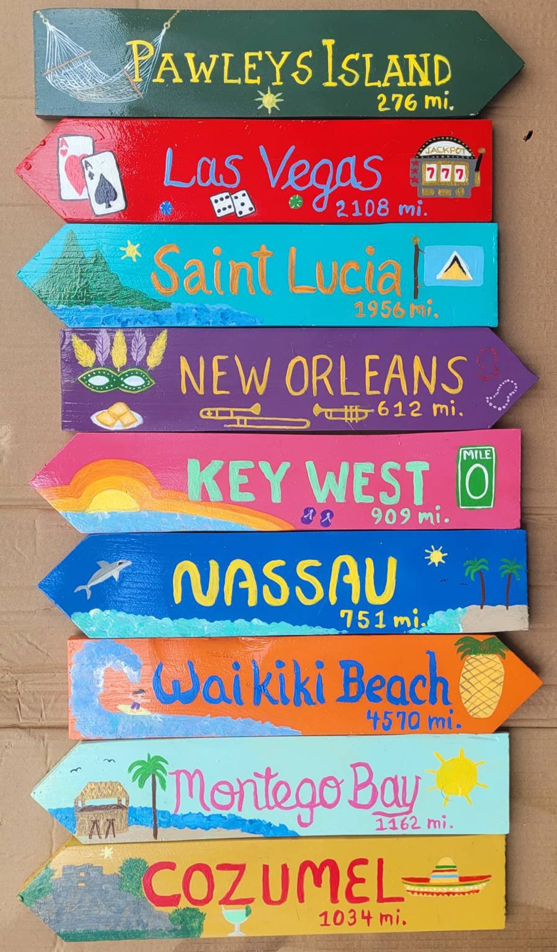 Destination Arrow Signs Sign Post Arrows Tropical Sign Post | Etsy