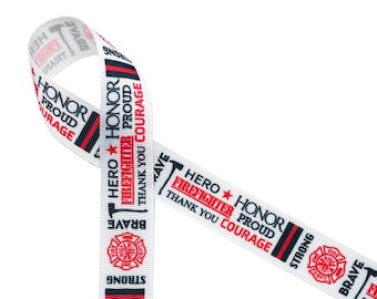 Thin Red Line Firefighter Ribbon for Memorial Services | Etsy