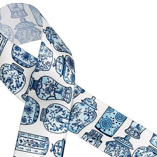 Japanese Pagoda Chinoiserie Ribbon Blue and White for Gift - Etsy