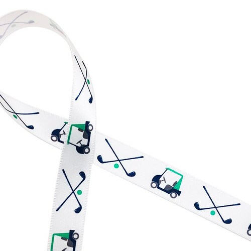 Golf Ribbon With Carts and Clubs Ideal for Tournaments - Etsy