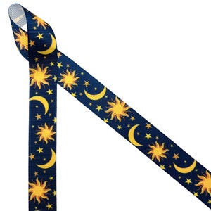 Celestial Ribbon Sun, Moon, Stars Mystic Themed, Gifts, Crafts ...