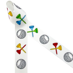 Golf Ribbon With Golf Balls and Tees for Gift Wrap, Tournaments, Party ...