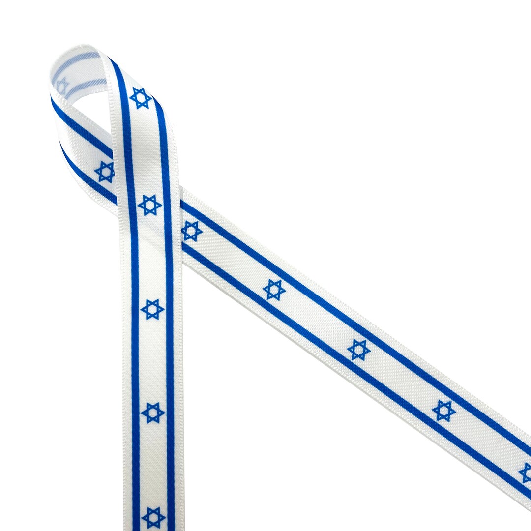 Israeli Flag Ribbon for Hanukkah Gifts Bar Mitzvah Bat - Etsy