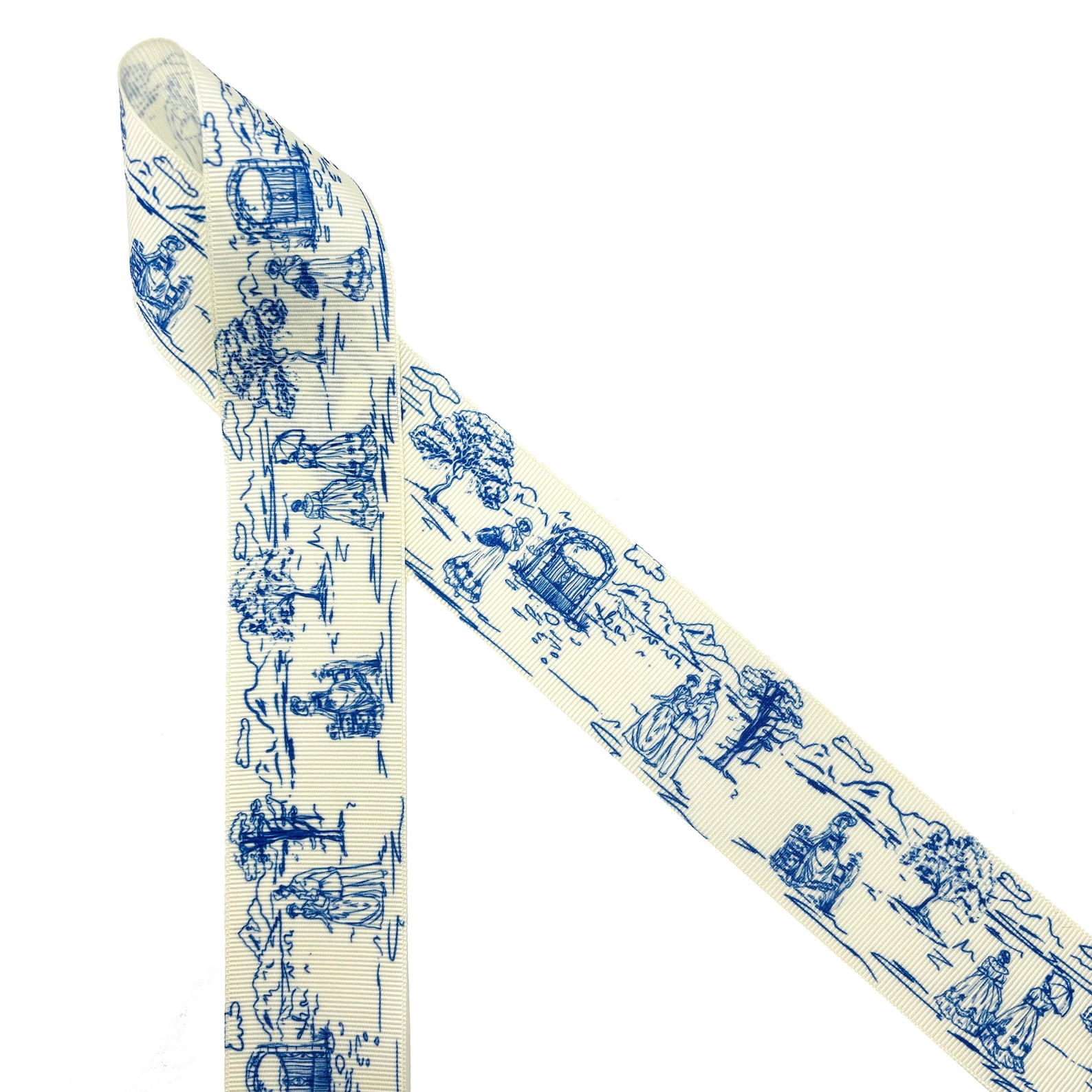 French Toile Ribbon in Red, Black and Blue Ideal for Trimmings, Hat ...