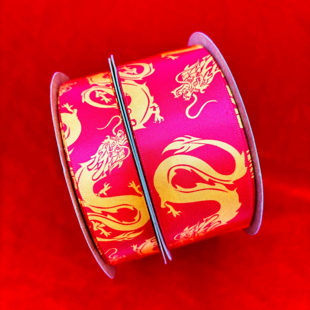 Chinese Dragon Ribbon Lunar New Year for Gift Wrap, Gift Baskets, Table ...