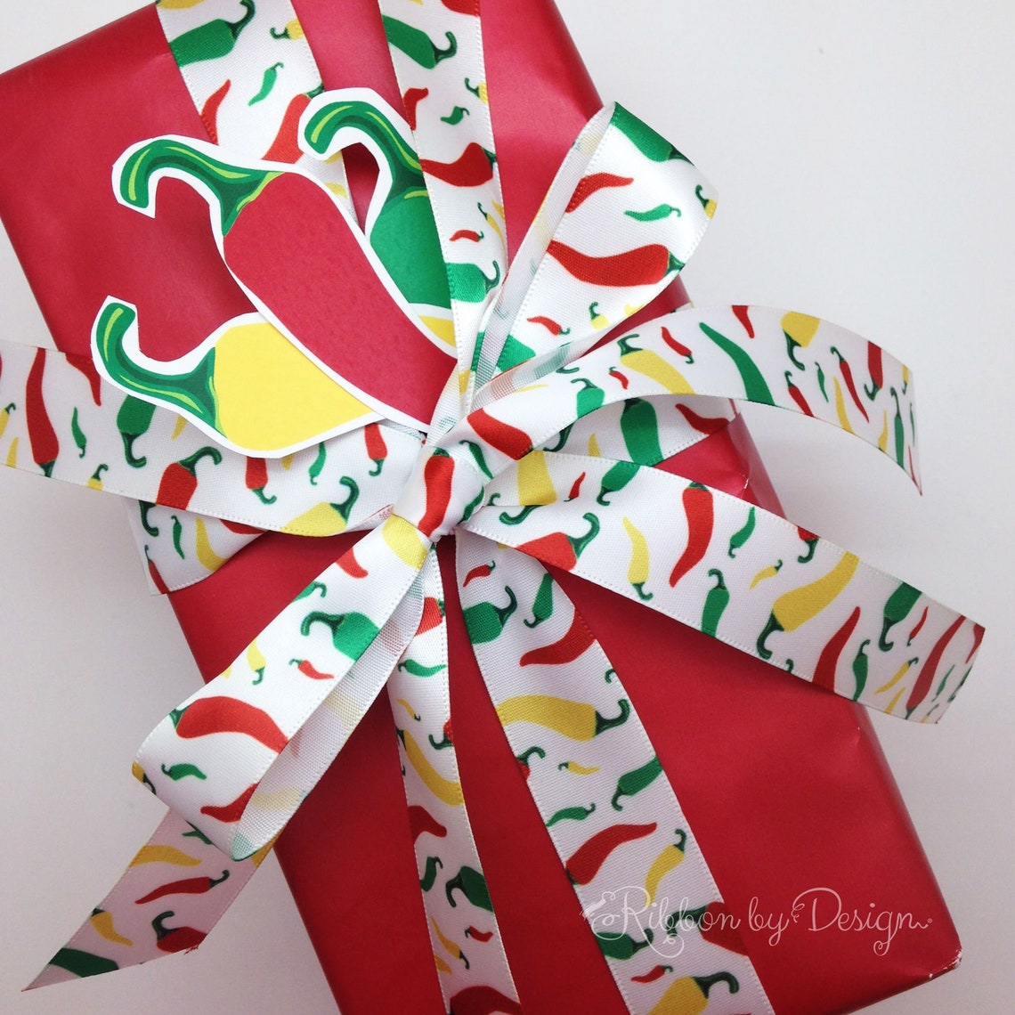 Chili Pepper Ribbon Fun for Cinco De Mayo Gift Wrap Gift - Etsy