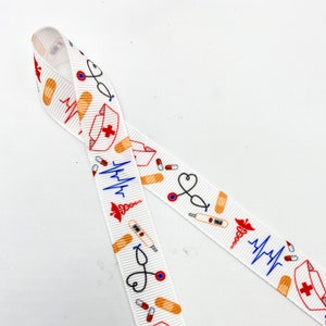 Nursing Ribbon for Nurses Day, Gift Wrap, Gift Baskets, Lanyards, Lapel ...