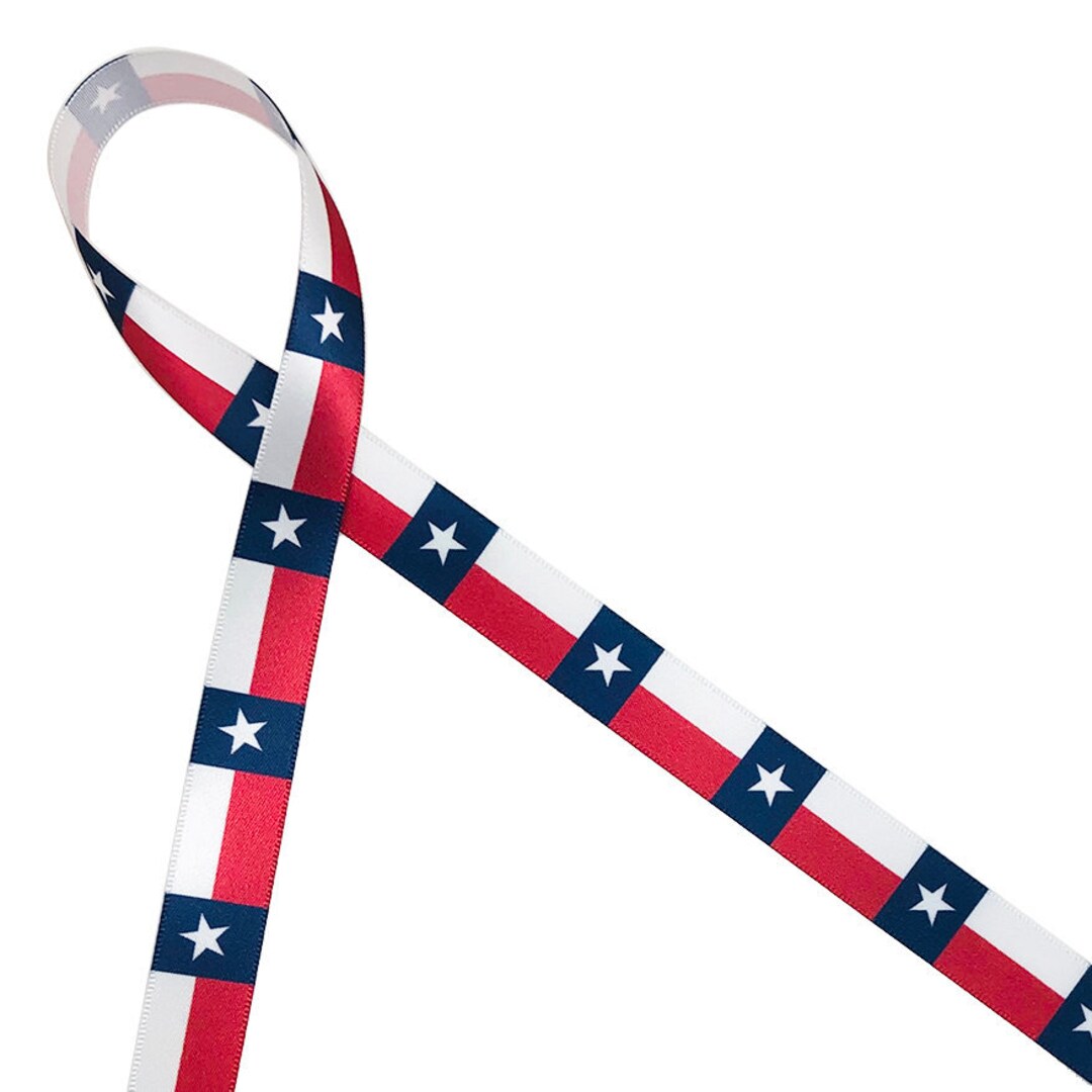 Texas Flag Ribbon Lone Star State Ideal for Homecoming Mums, Gift Wrap ...