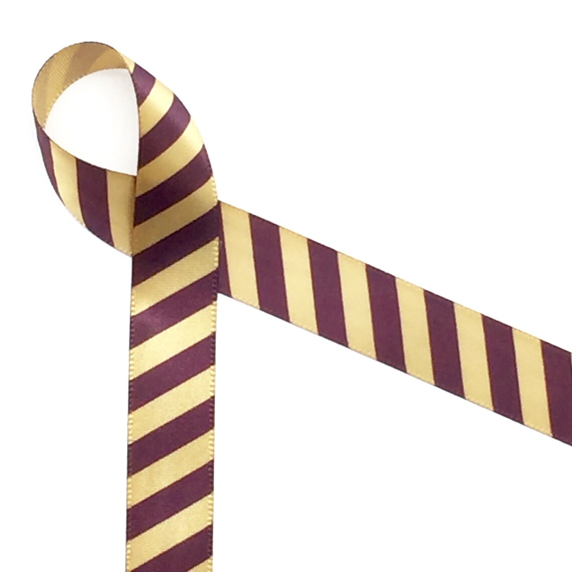 Wizard Ribbon in Stripes of Burgundy and Gold Ideal for Gift Wrap ...