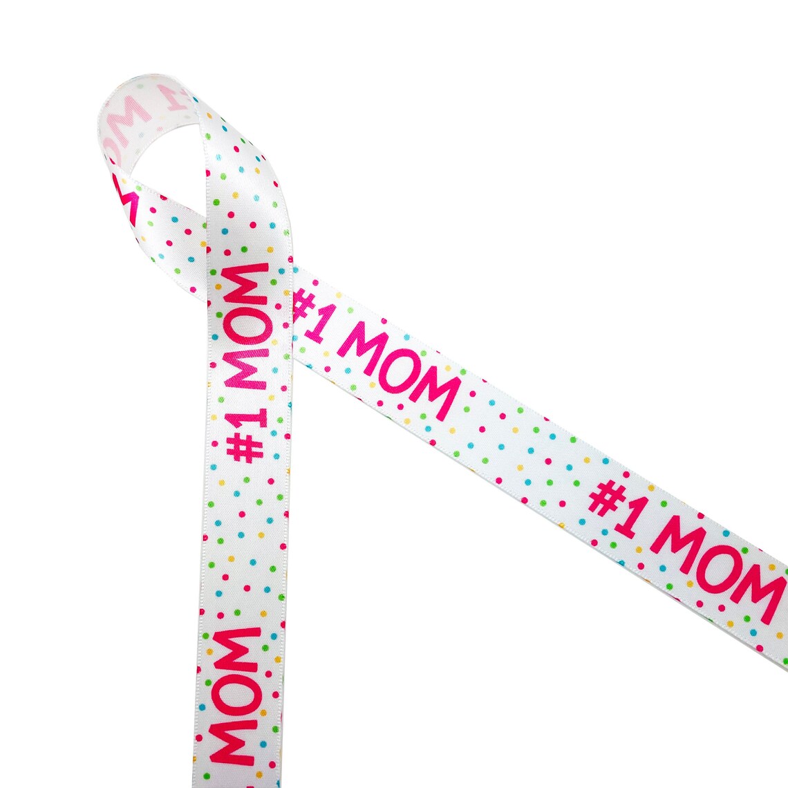 Mother's Day Ribbon # 1 Mom Ideal for Gift Wrap, Cookies, Cake Pops ...