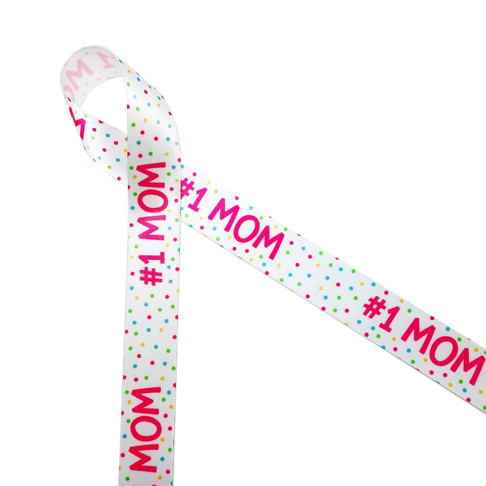 Mother's Day Ribbon # 1 Mom Ideal for Gift Wrap, Cookies, Cake Pops ...