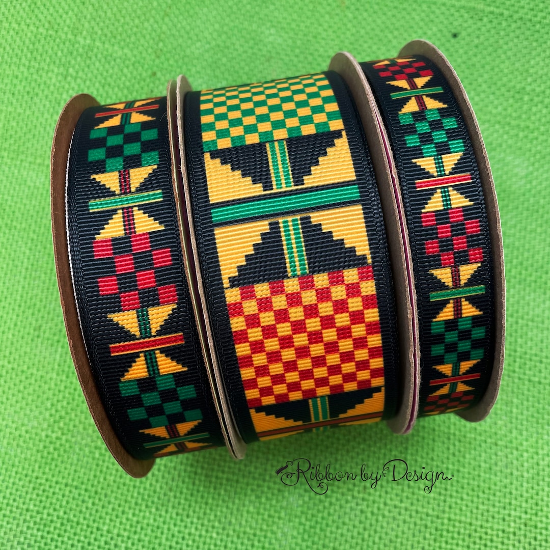 African Tribal Ribbon Kente Design for Juneteenth, Black History Month ...