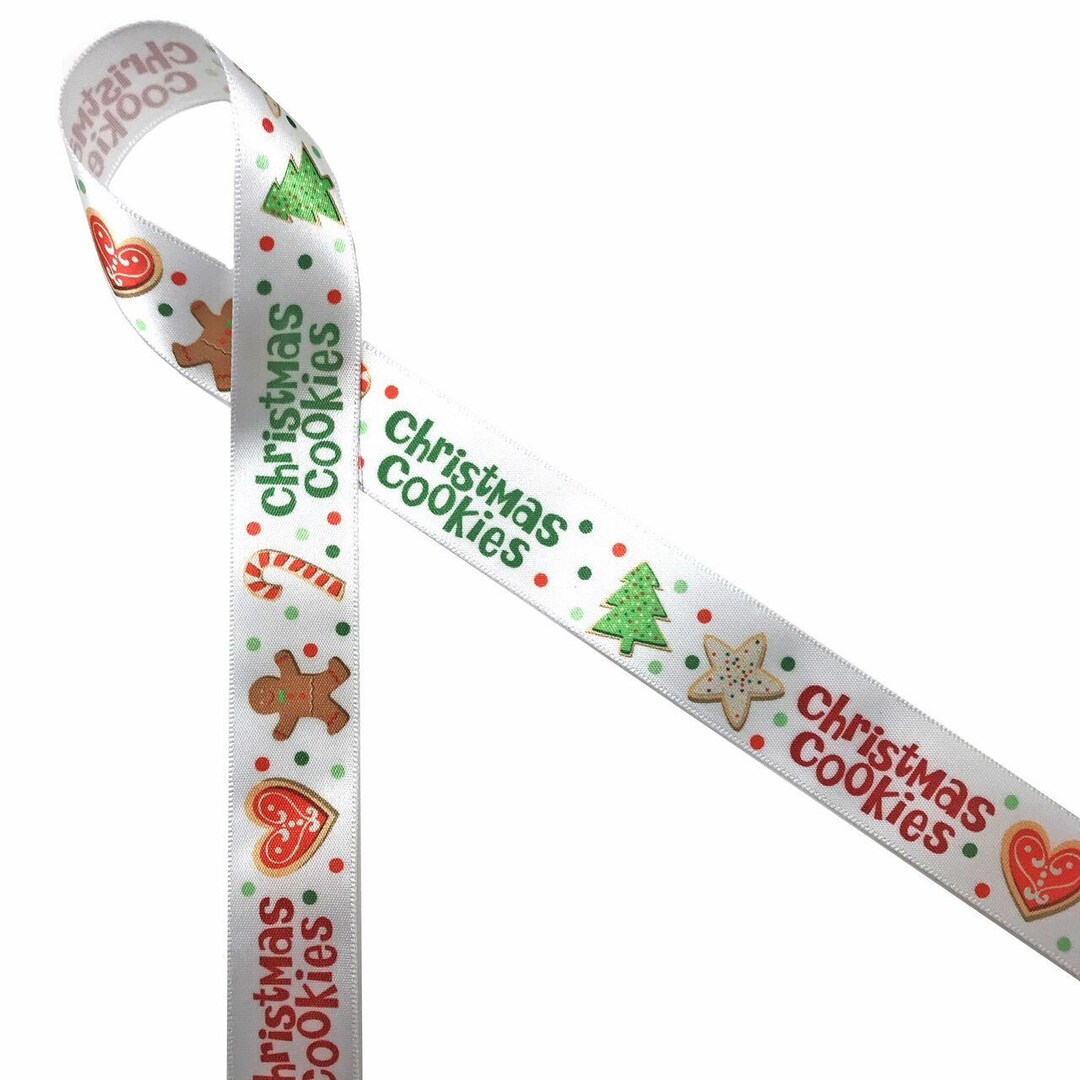 Christmas Cookies Ribbon for Bakers, Platters, Gifts, Favors, Swaps ...