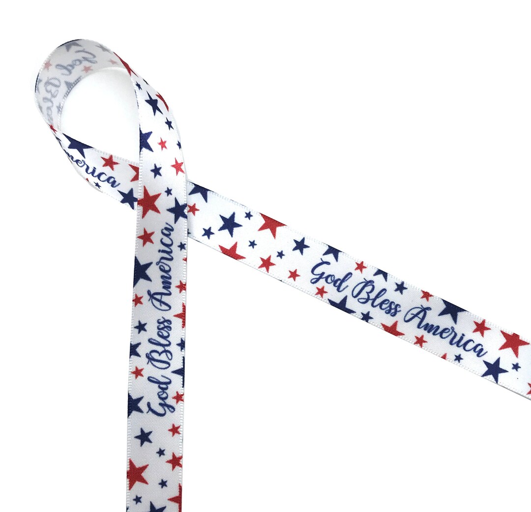 Patriotic Ribbon God Bless America Ideal for 4th of July, Americana ...
