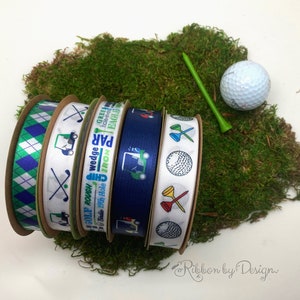 Golf Ribbon With Carts and Clubs Ideal for Tournaments, Favors, Gift ...