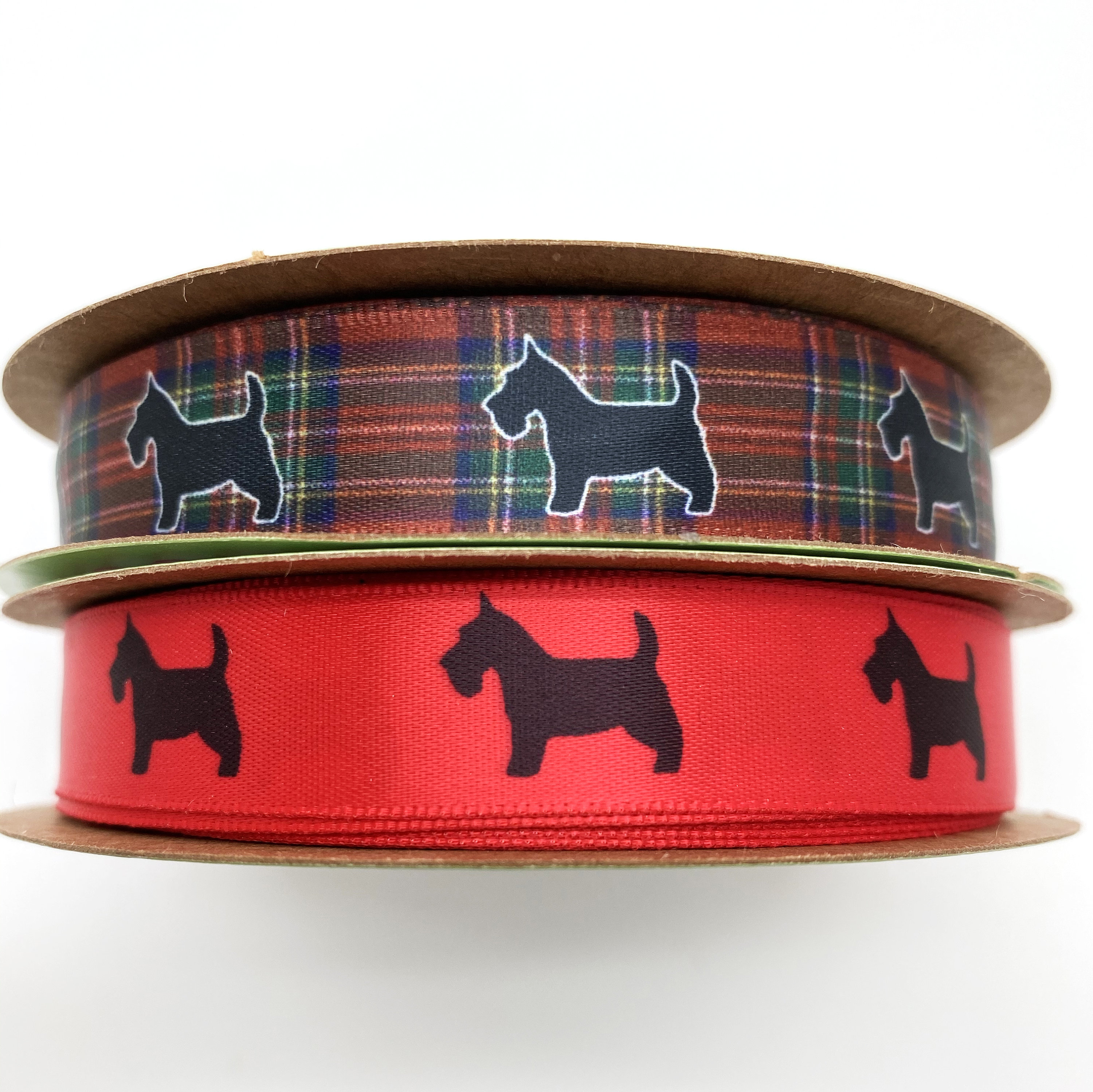Scottie Dog Ribbon on Tartan Plaid or Red for Pet Gifts Dog | Etsy