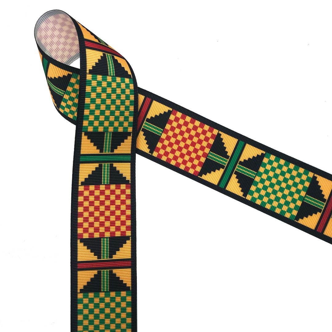 African Tribal Ribbon Kente Design for Juneteenth Black - Etsy