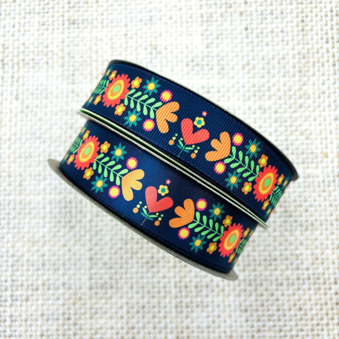 Boho Floral Ribbon: 7/8" Bohemian Print - Gift Wrap, Crafts - Etsy