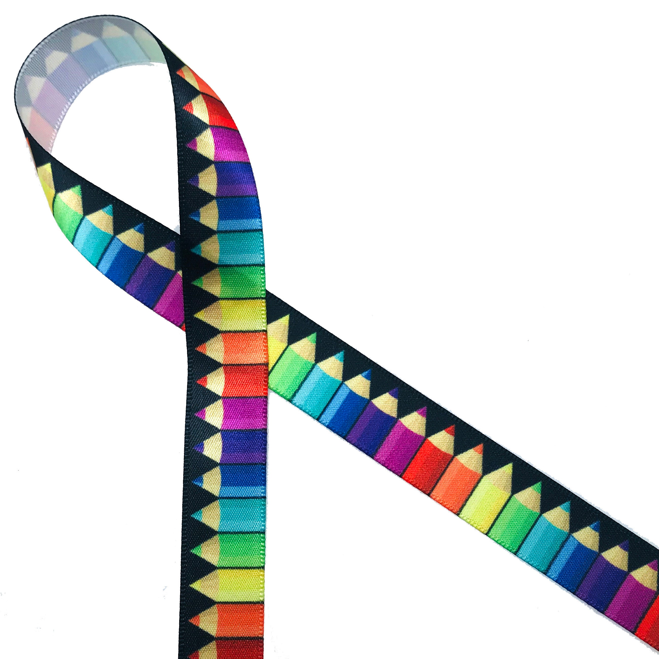 Pencil ribbon rainbow pencil teacher ribbon for back to | Etsy