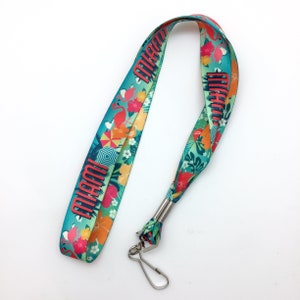 Miami Themed Lanyard Printed on 1" Ultra Webbing Ideal for Miami Lovers ...