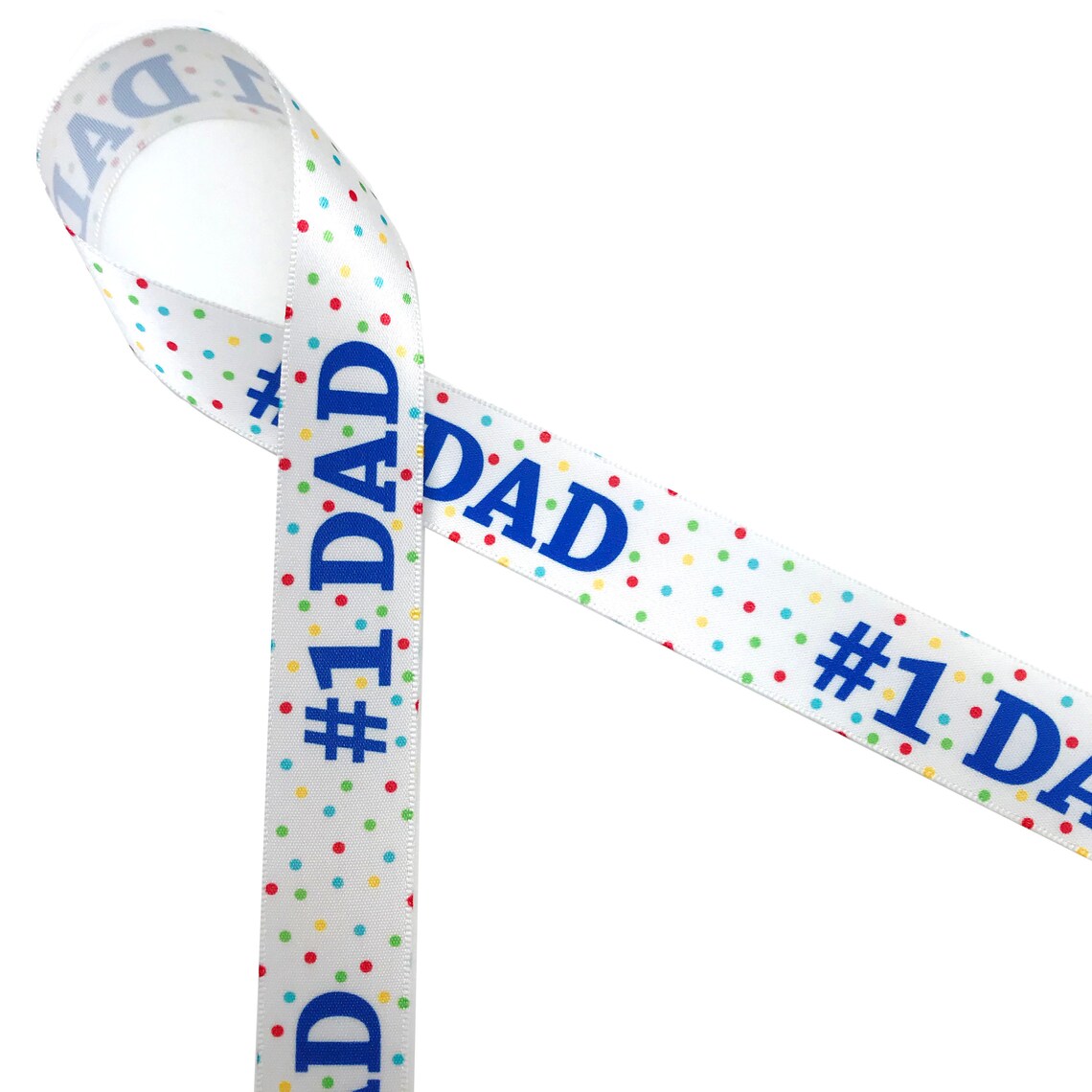 Father's Day Ribbon With #1 Dad Ideal for Gift Wrap, Party Favors ...