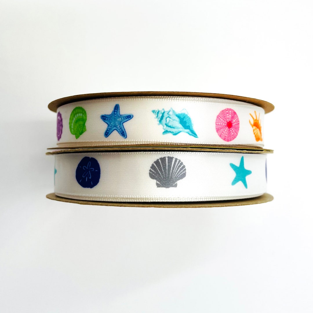 Sea Shells Ribbon for Summer Party Decor, Party Favors, Weddings, Gift ...