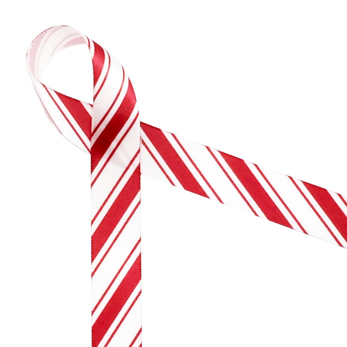 Candy Cane Stripe Ribbon Ideal for Christmas Party Decor, Favors, Gift ...