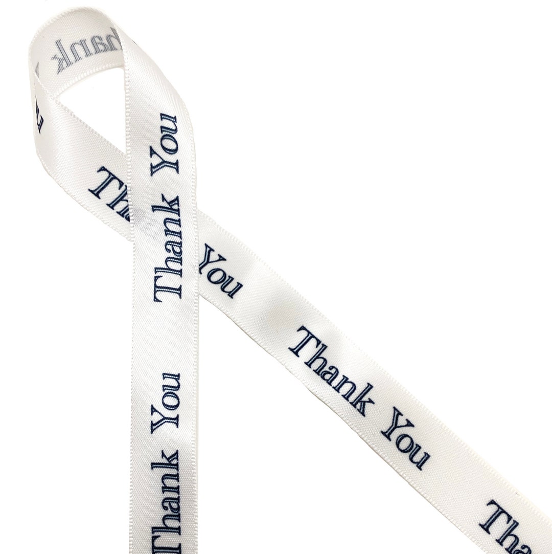 Thank You Ribbon for Wedding Favor, Baby Shower, Gift Wrap, Crafts in ...