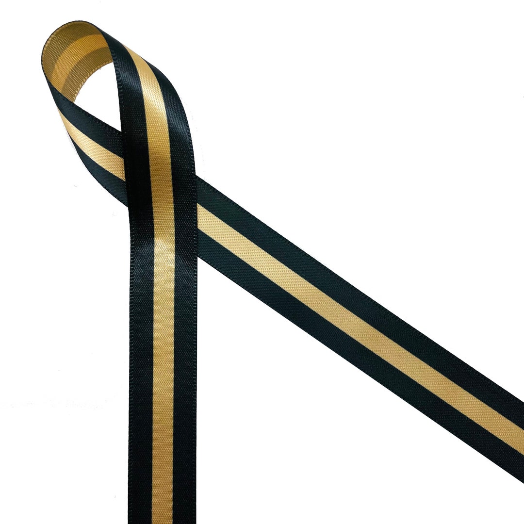 Dispatcher Thin Gold Line Ribbon: First Responder Satin Ribbon (7/8 ...
