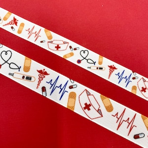 Nursing Ribbon for Nurses Day, Gift Wrap, Gift Baskets, Lanyards, Lapel ...