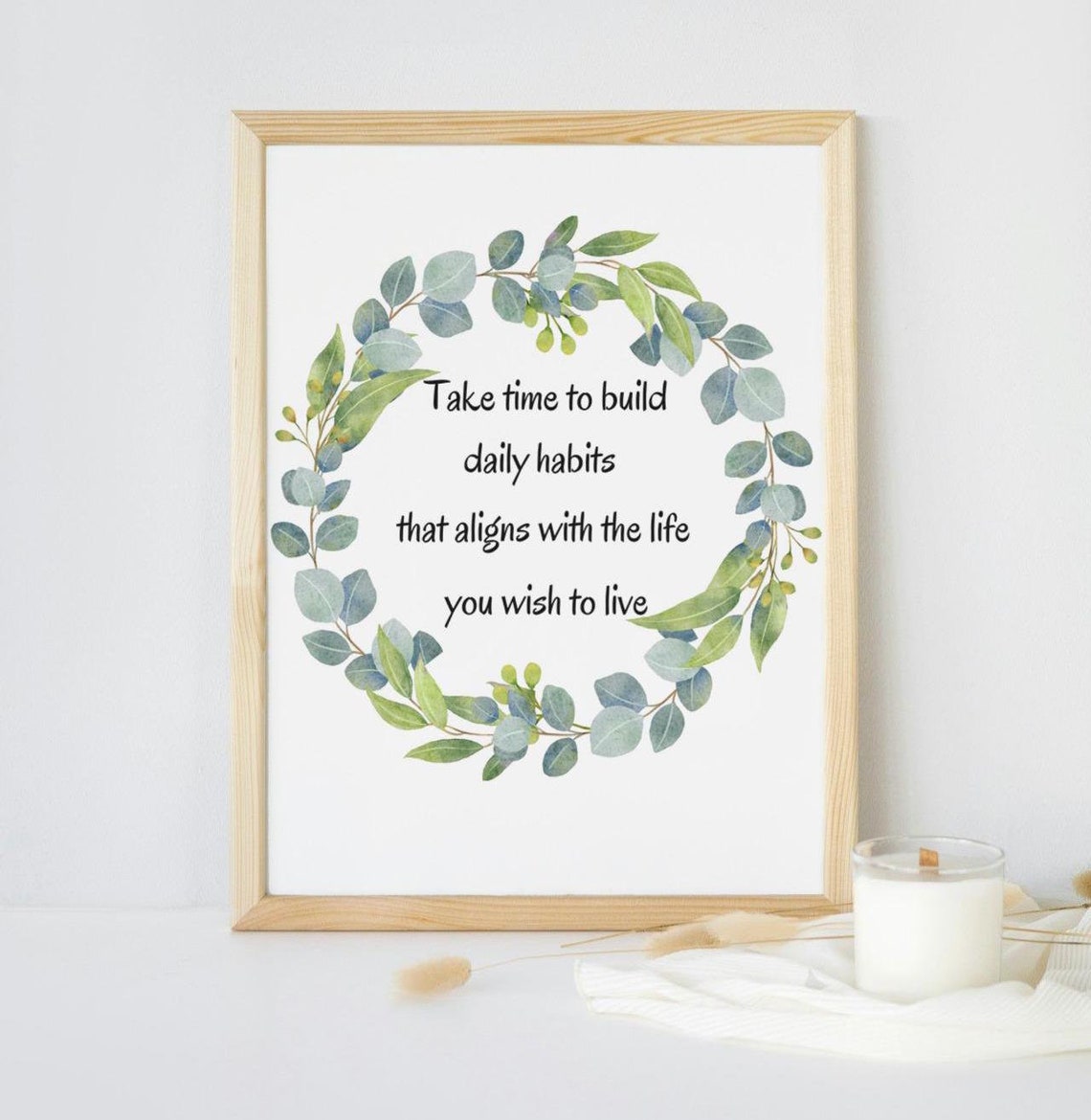 Inspirational Quote About Building Daily Habits on Printable Poster ...