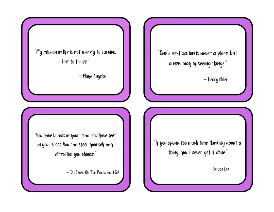 Positive Affirmation Cut Out Cards With I Am Statements and Quotes - Etsy