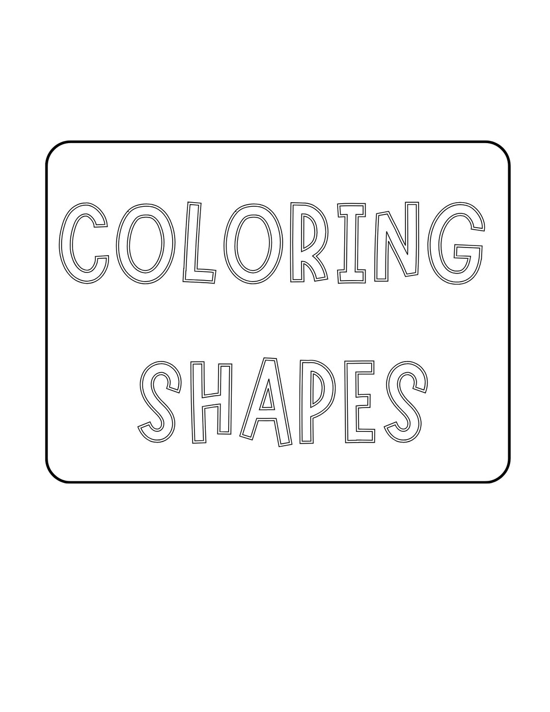 Kids Coloring Activity Sheets With Learning Shapes and Patterns. - Etsy
