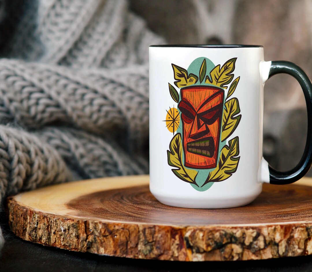 Fierce Tiki Mask Mug – Mid Century Modern Coffee Cup Gift - Etsy