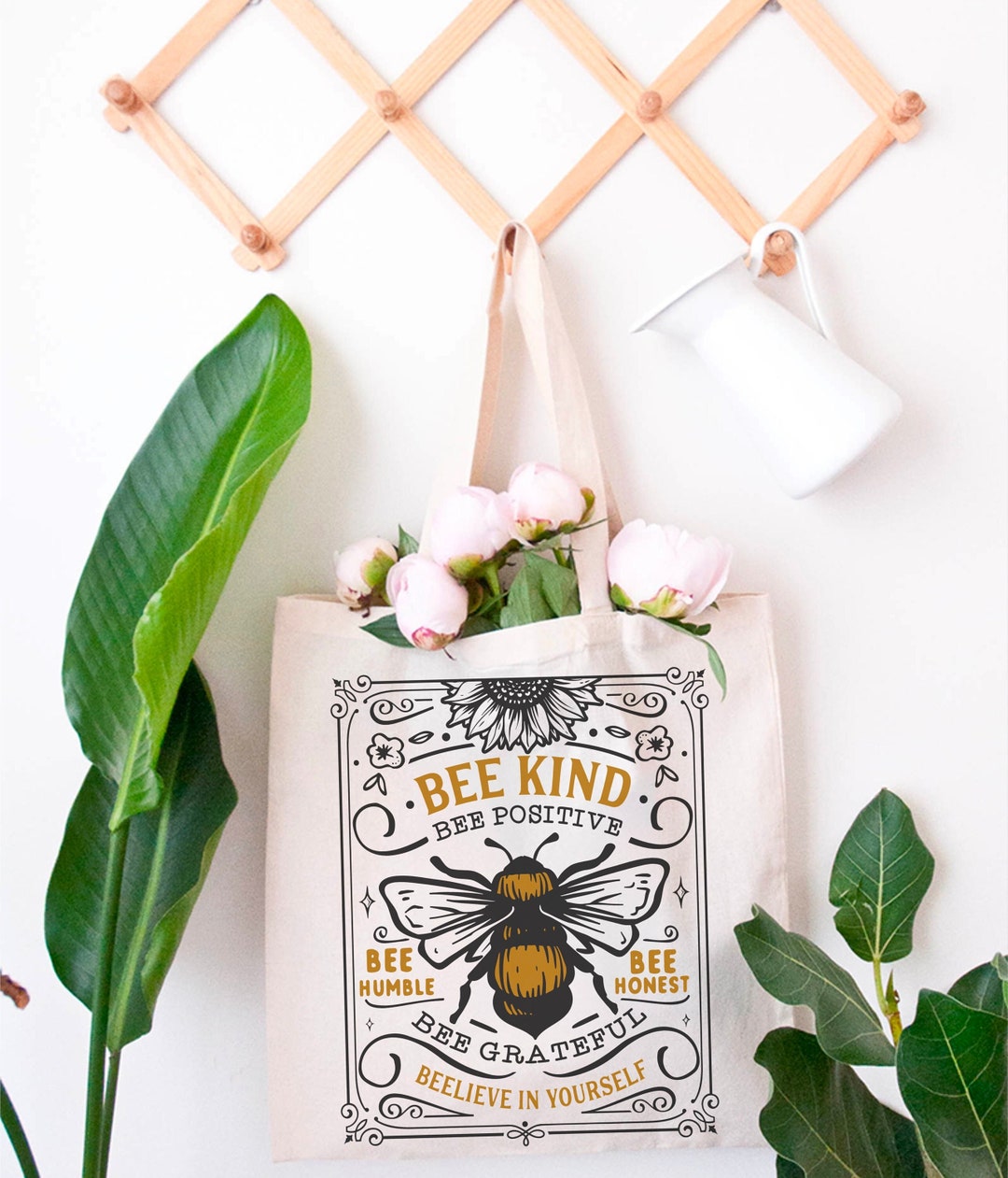 Bee Bag Bee Tote Bag Bee Gifts Small Tote Bag Cute Tote Bag Bumble Bee ...