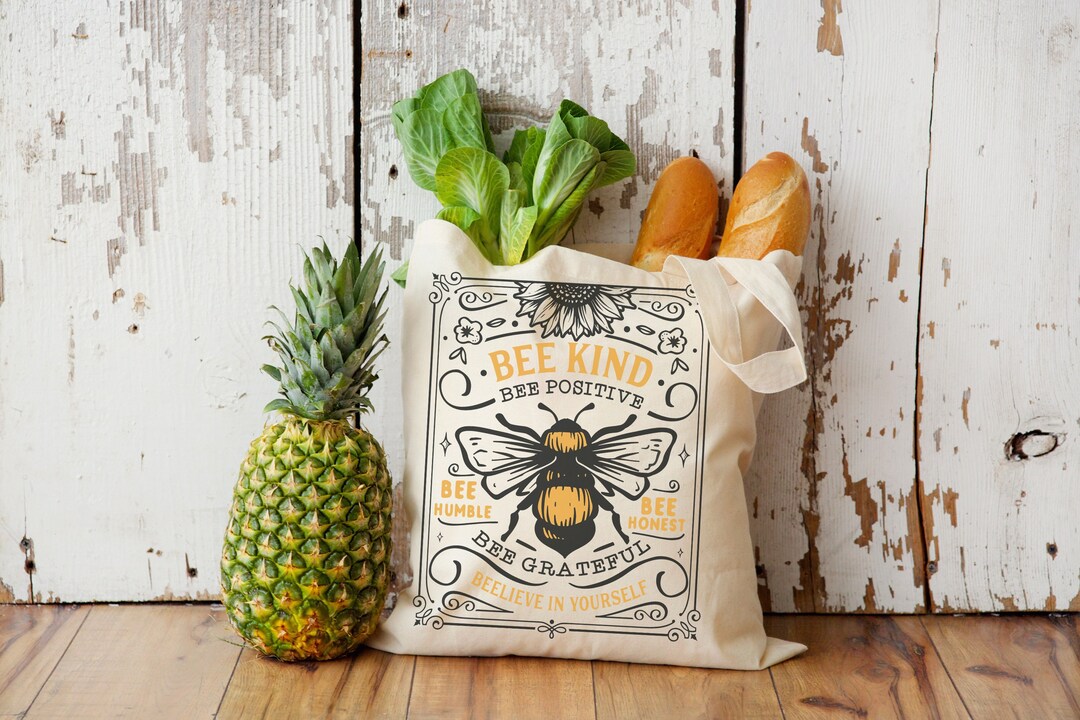 Bee Kind Cute Tote Bag Best Friend Gift Save the Bees Gift for Women ...