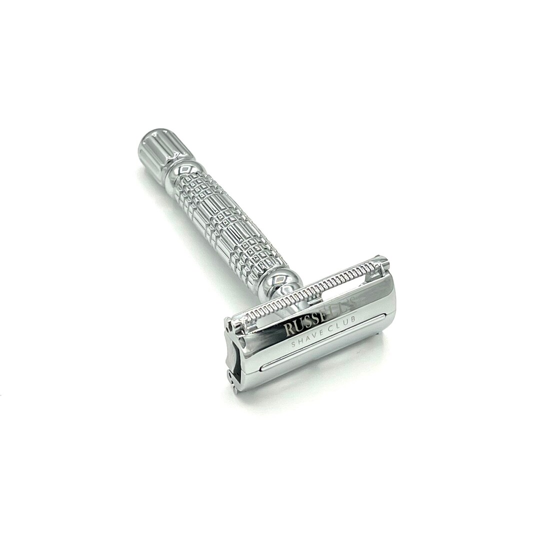 Chrome Butterfly Double Edge Safety Razor - Includes 10 Feather Blades ...
