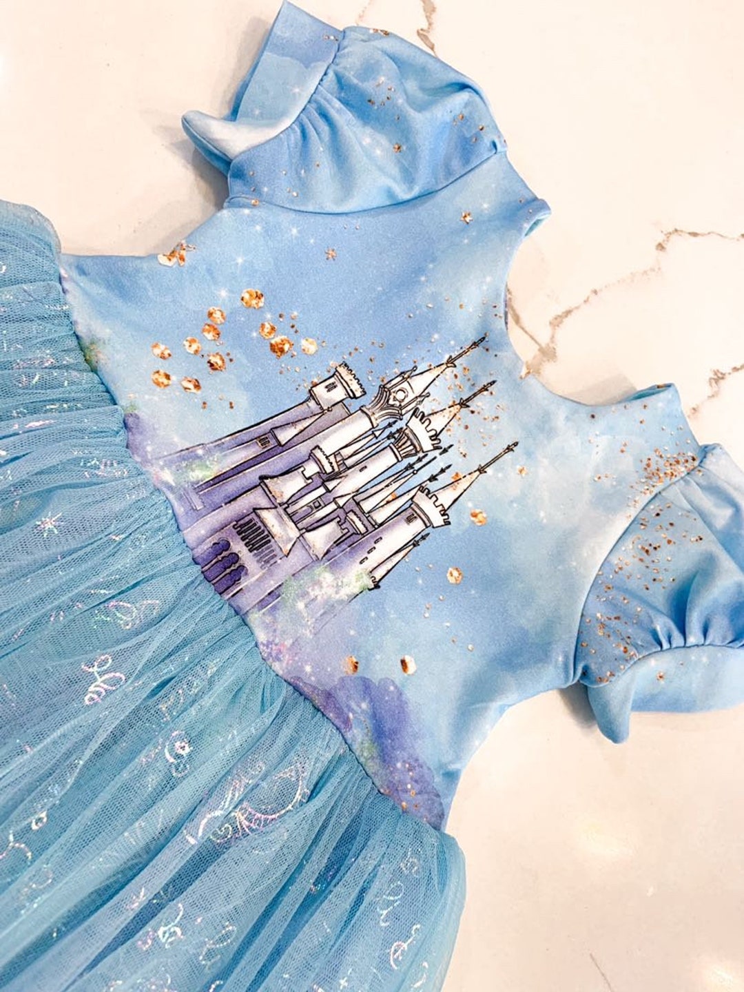 Princess Castle Tulle Dress, Sparkle Princess Dress, Theme Park Dress ...