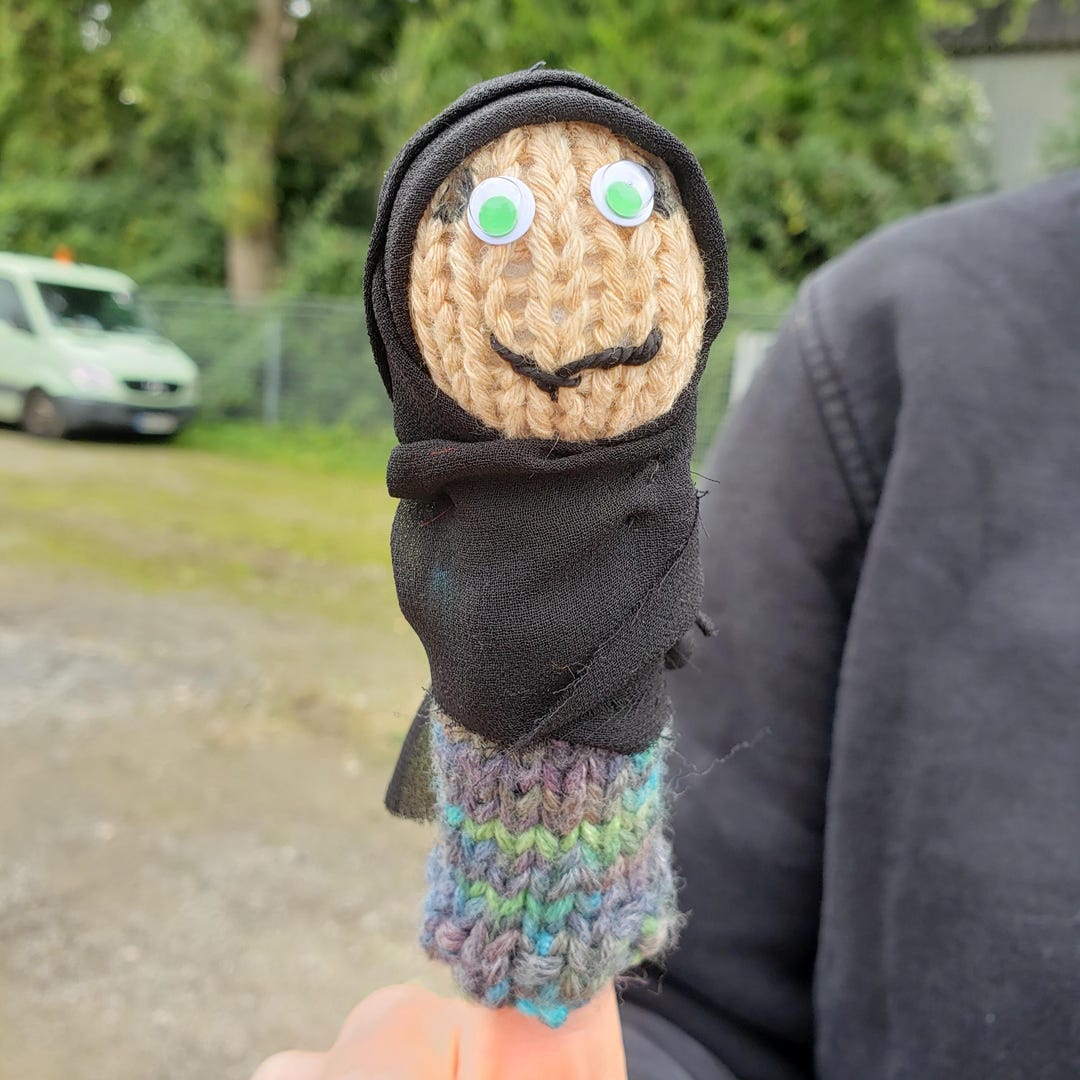 Finger Puppet Mrs. Dora Hand-knitted - Etsy