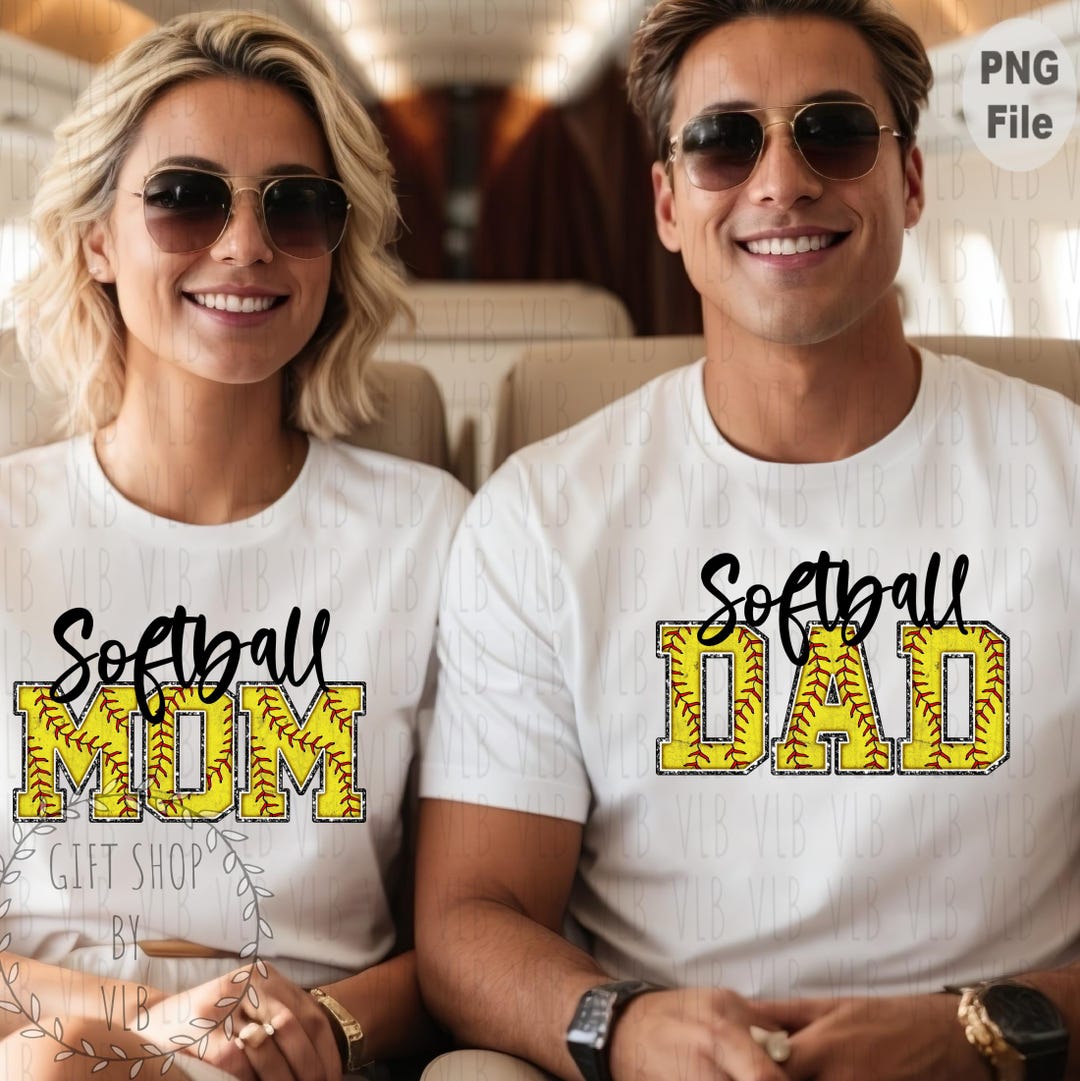 SOFTBALL MOM and DAD Png Files - Mom and Dad Clipart, Sports Design for ...