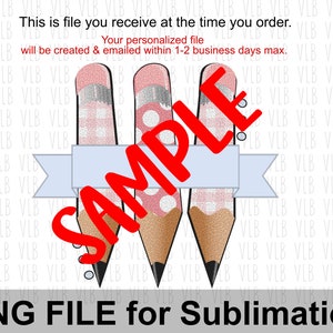 PERSONALIZED Back to School Png File - Custom Pencil Clipart, Digital ...