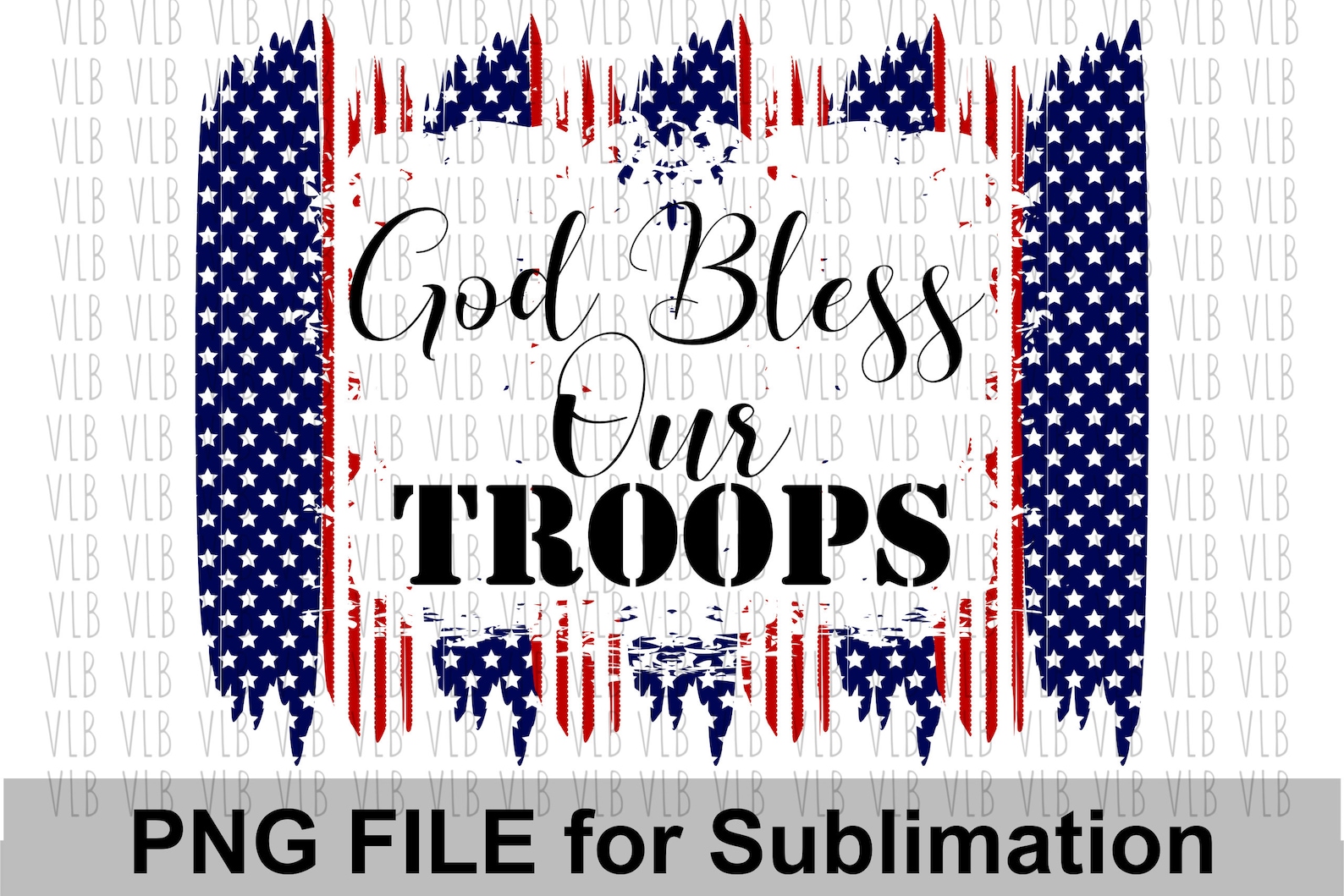 GOD BLESS OUR Troops Png File American Patriotic - Etsy