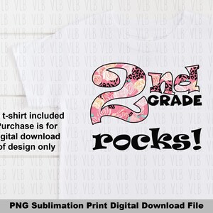 2ND GRADE ROCKS Png File for Students, Back to School, Kids School ...
