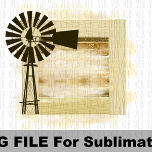 RUSTIC WINDMILL FRAME Png File Commercial Use, Add Your Own Design ...