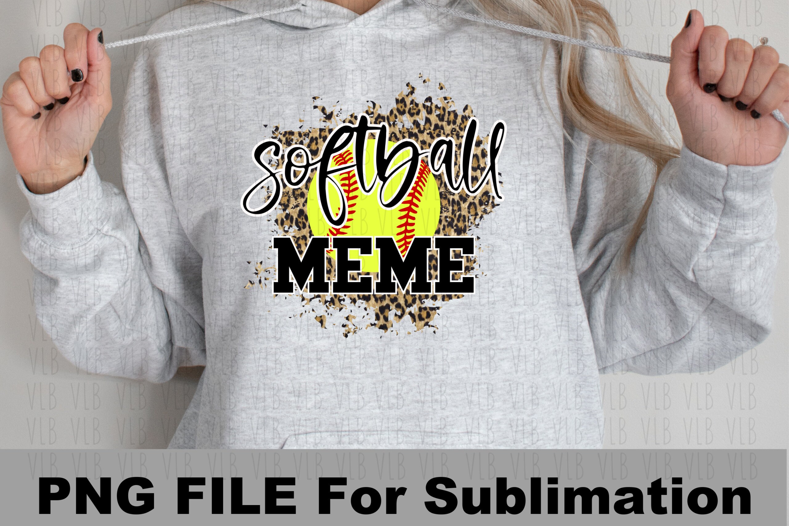 SUBLIMATION SOFTBALL Meme on Cheetah Png File, DIY Sports Design for ...