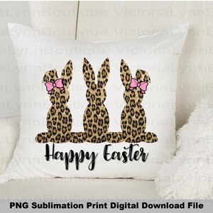 Leopard Print EASTER BUNNIES for Sublimation Printing, Easter DIY T ...